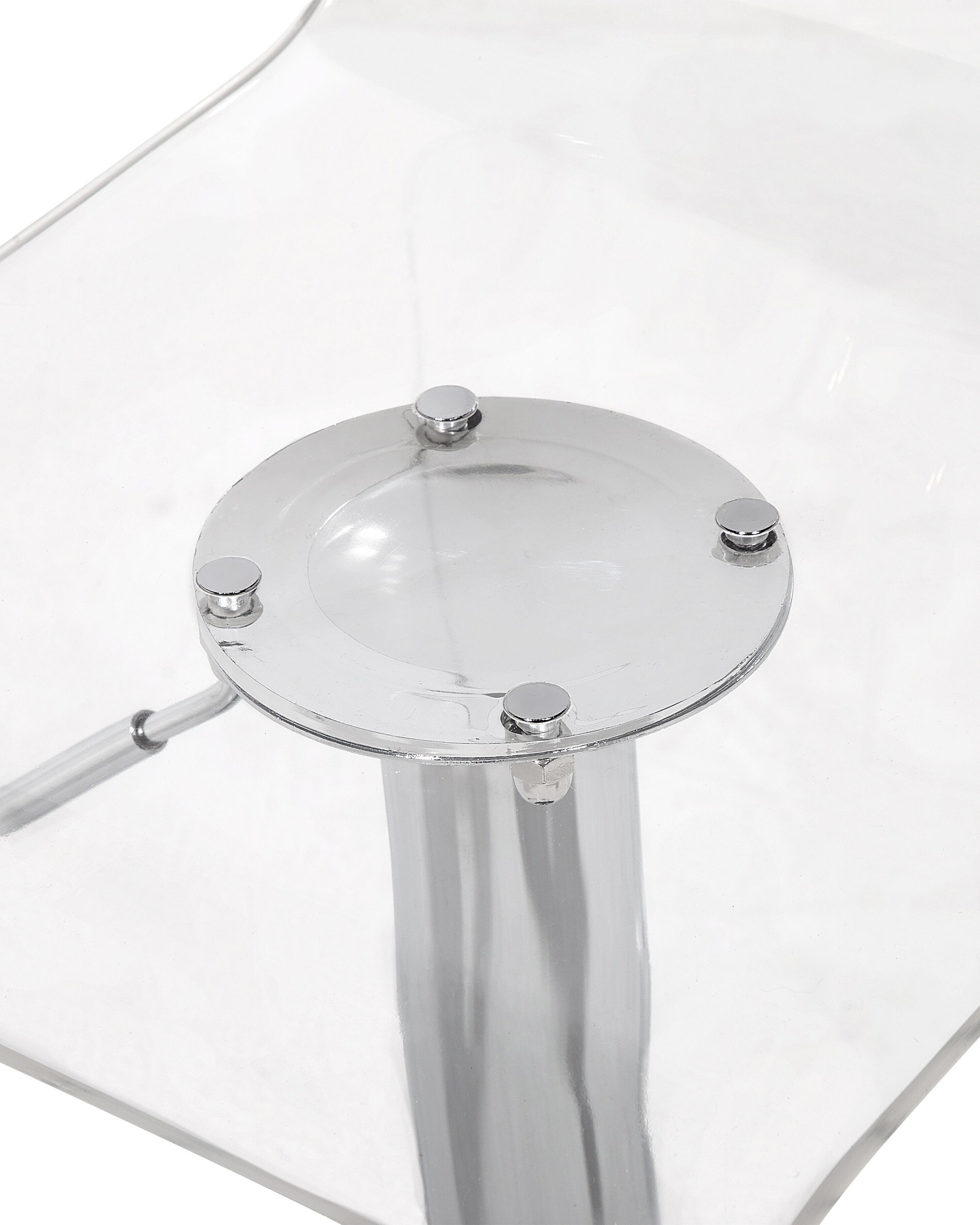 Set of 2 Swivel Bar Stools Transparent White BUSAN | Beliani.co.uk