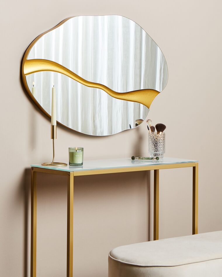 Wall Mirror 60 x 90 cm Gold POIVRES | Beliani.co.uk