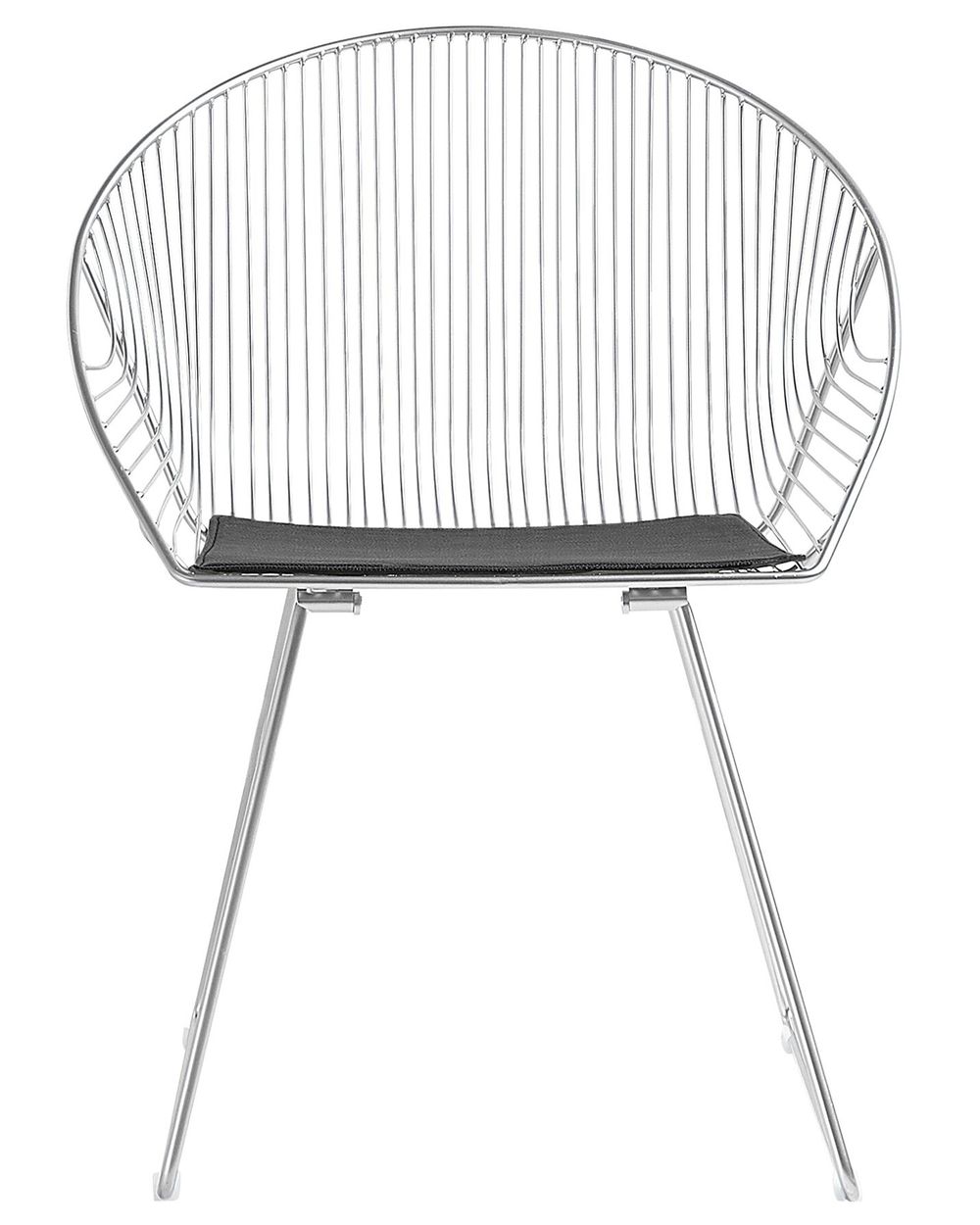 Metallstuhl silber 2er Set AURORA | Beliani.de