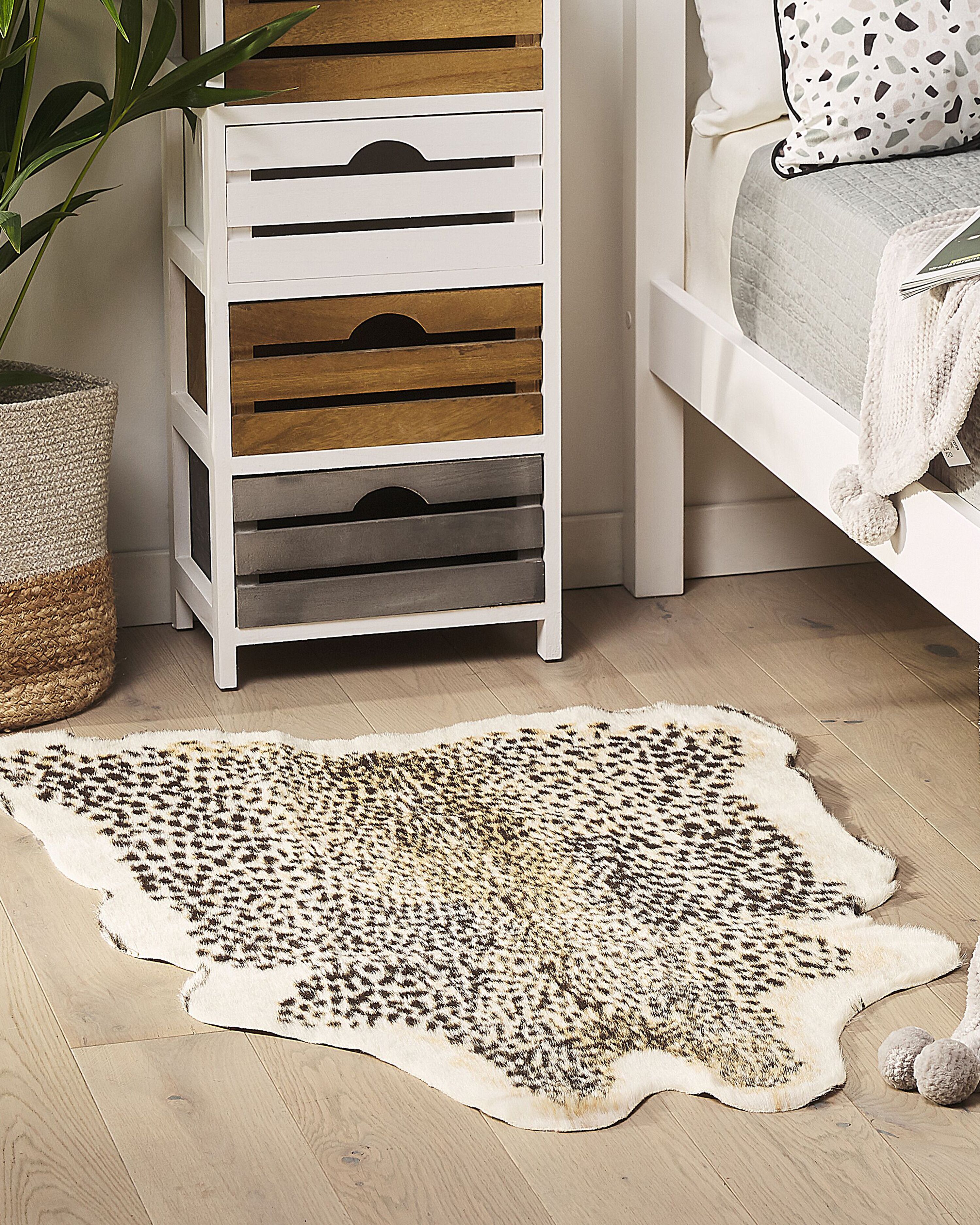 Cheetah Print Rug Brown NAMBUNG | Beliani.co.uk