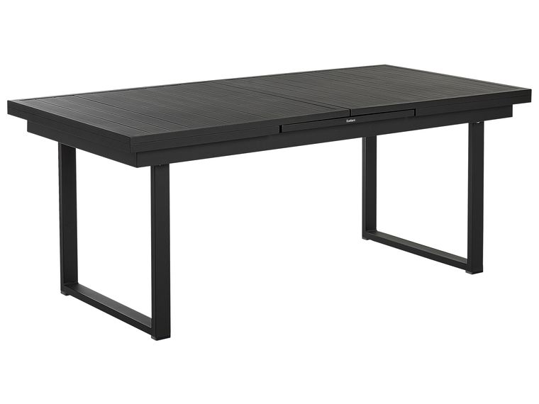 Záhradný rozkladací stôl 180/240 x 90 cm čierny VALCANETTO