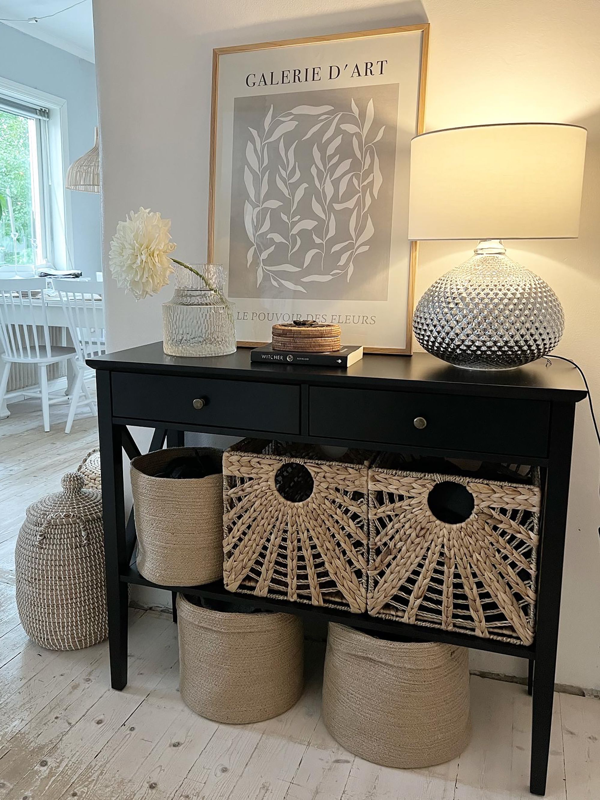 Console noire avec double tiroir AVENUE | Beliani.fr