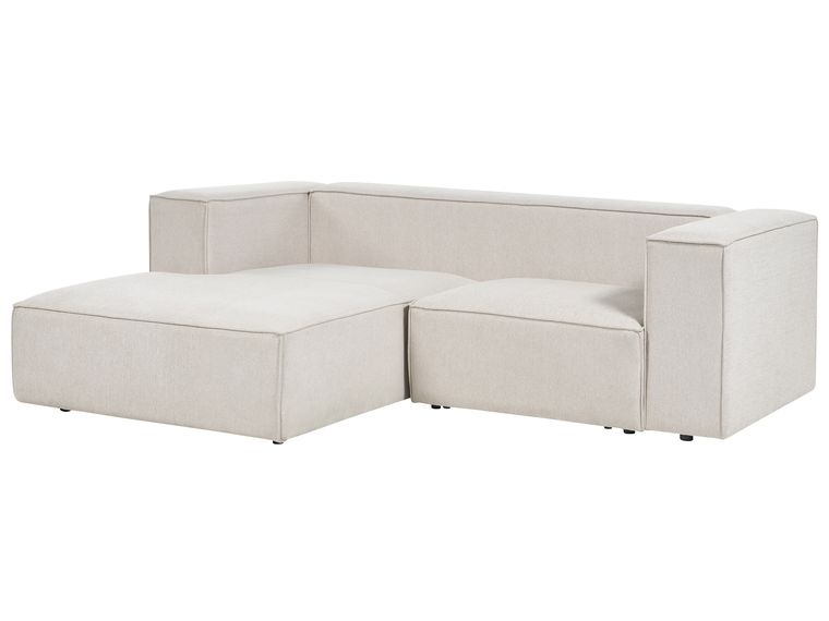 Right Hand 2 Seater Corner Sofa Beige VERNON | Beliani.co.uk