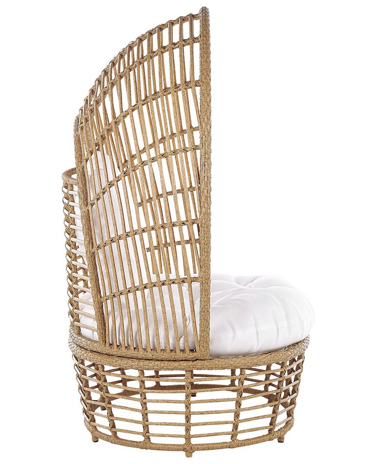 Rattan Basket Chair Natural LIDO | Beliani.co.uk