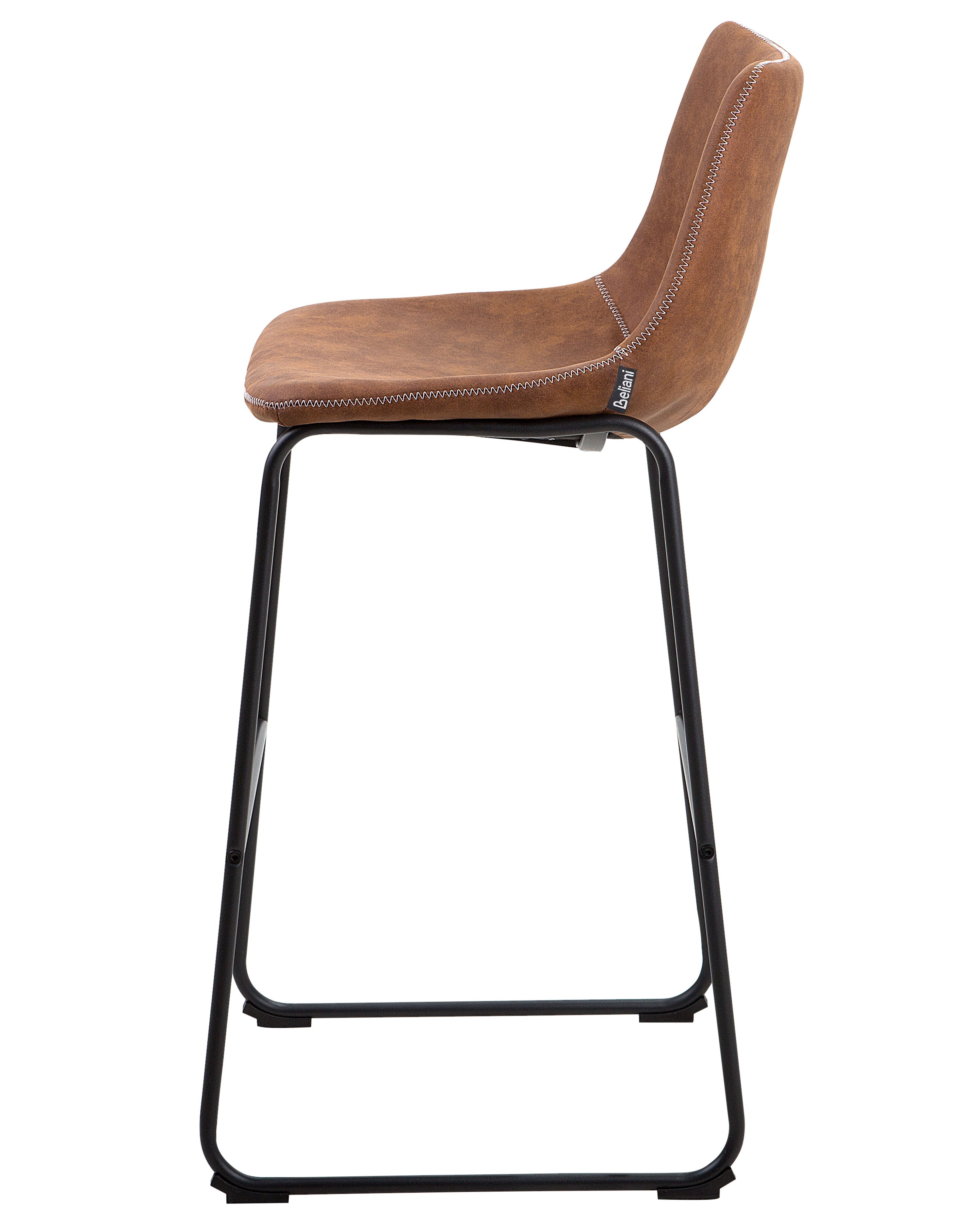 Stoff Barhocker Goldbraun FRANKS | Beliani.de