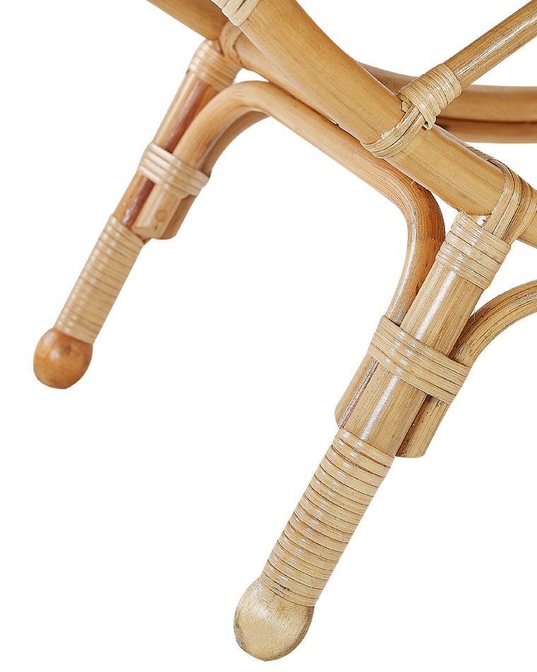 Round 3 Tier Rattan Bookcase Natural TUVALU II | Beliani.co.uk