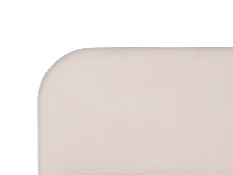 Bed fluweel lichtbeige 160 x 200 cm FLAYAT | Beliani.nl