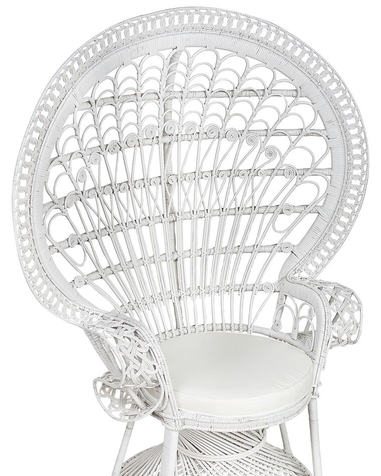 Fauteuil en rotin blanc EMMANUELLE | Beliani.fr