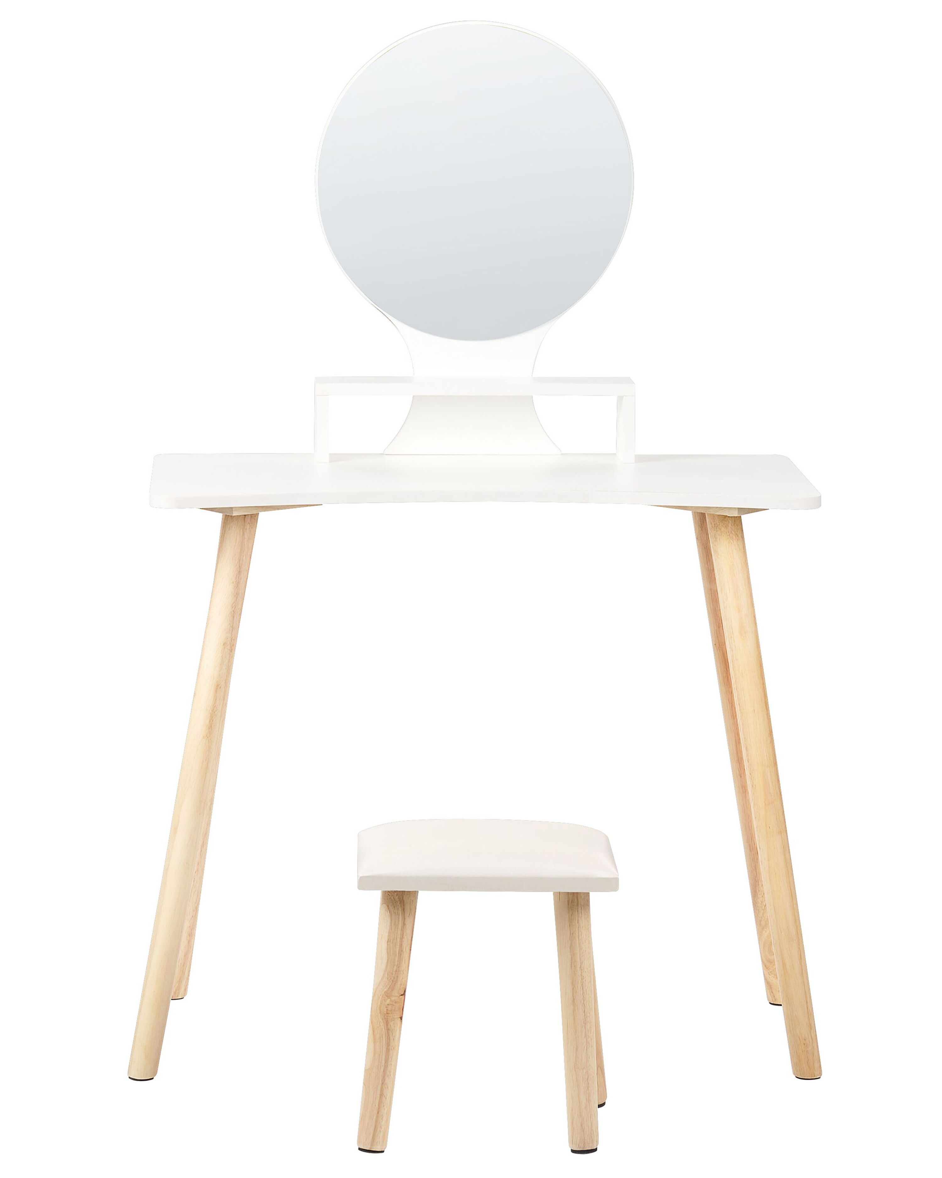 Dressing Table with Mirror and Stool White TOULOUGES | Beliani.fi