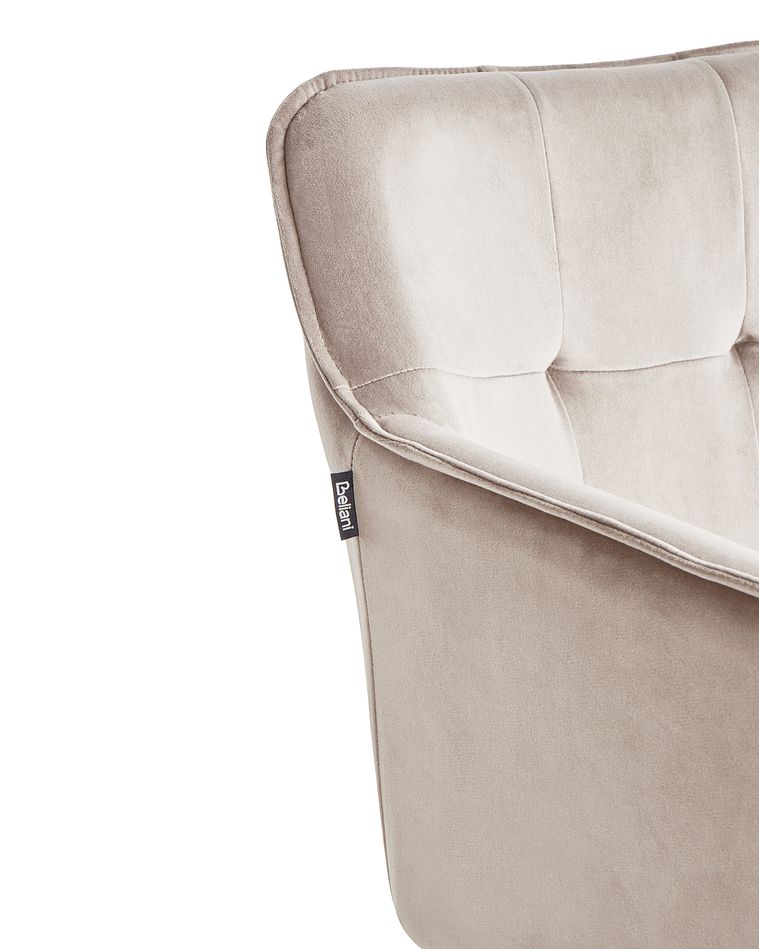 Stol 2 stk Velour brun grå JASMIN | Beliani.no