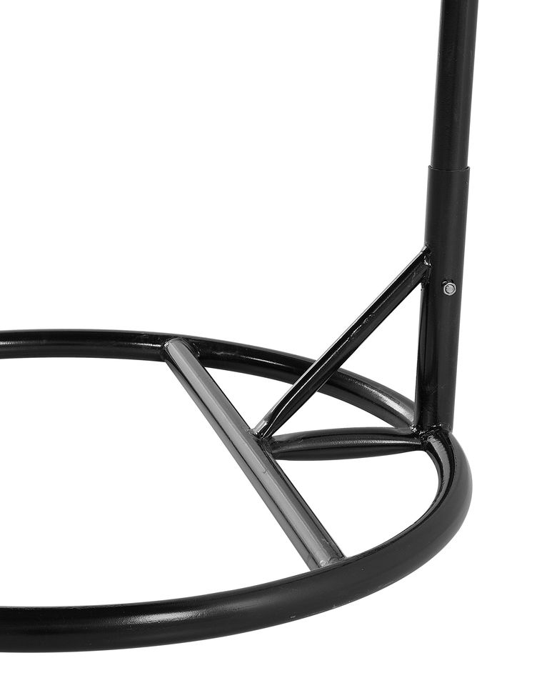 PE Rattan Hanging Chair with Stand Black ALATRI | Beliani.co.uk