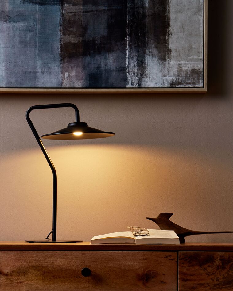 Bordlampe LED metal sort GALETTI | Beliani.dk