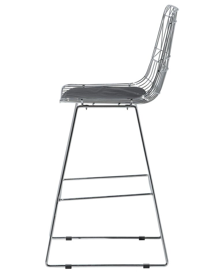 Set of 2 Metal Bar Chairs Silver PRESTON | Beliani.co.uk