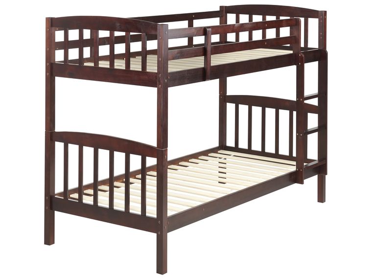 Hochbett Holz dunkelbraun 90 x 200 cm REVIN | Beliani.de