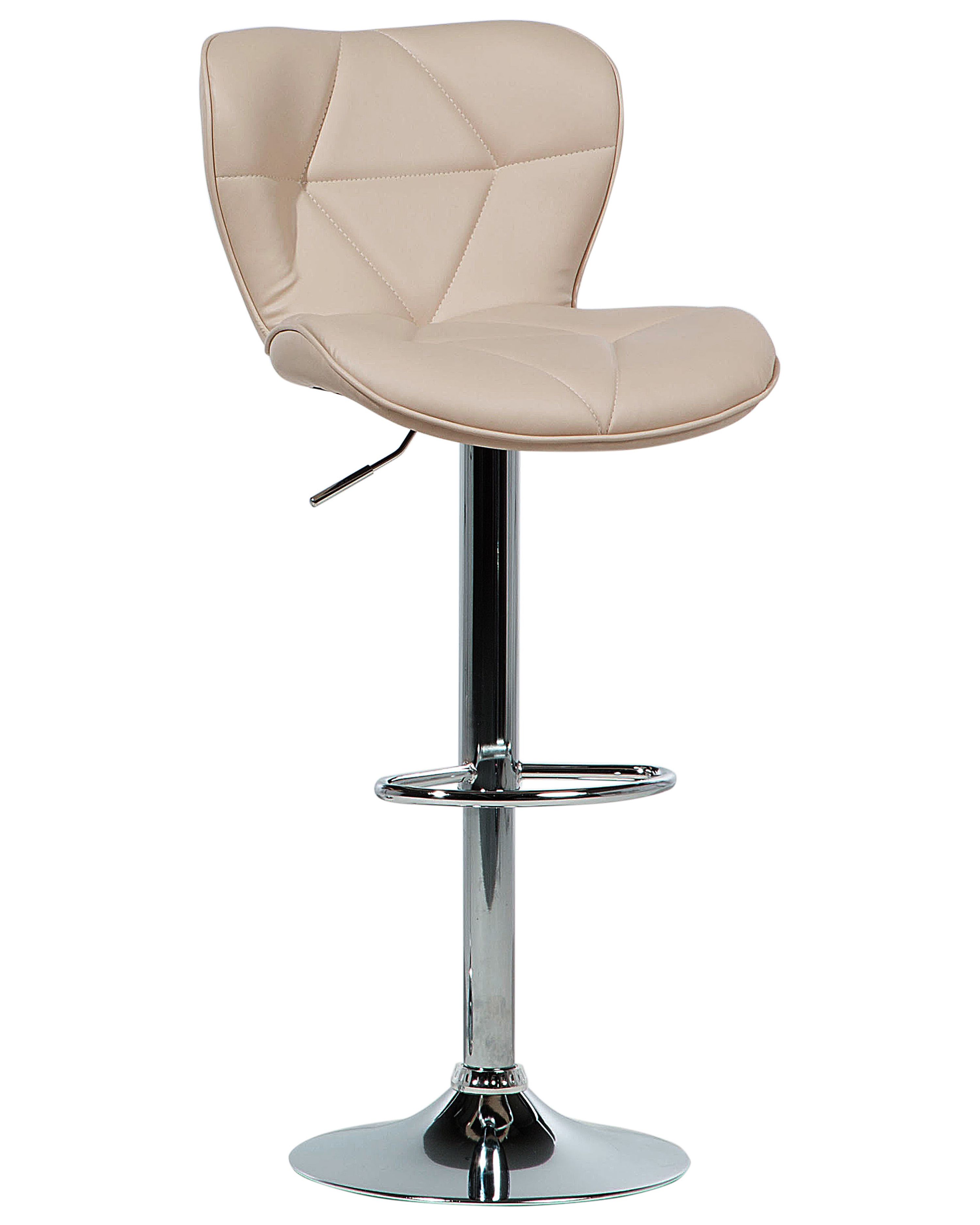 Barhocker Kunstleder beige höhenverstellbar 2er Set VALETTA | Beliani.at