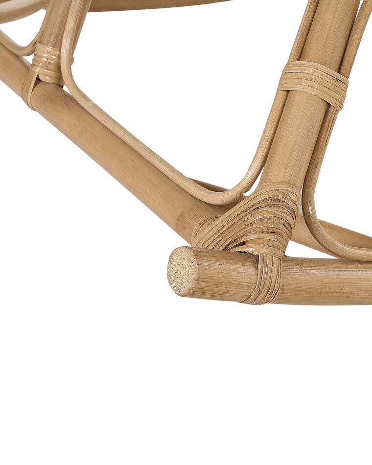 Rattan Rocking Chair Natural and Light Beige ORVIETO | Beliani.co.uk