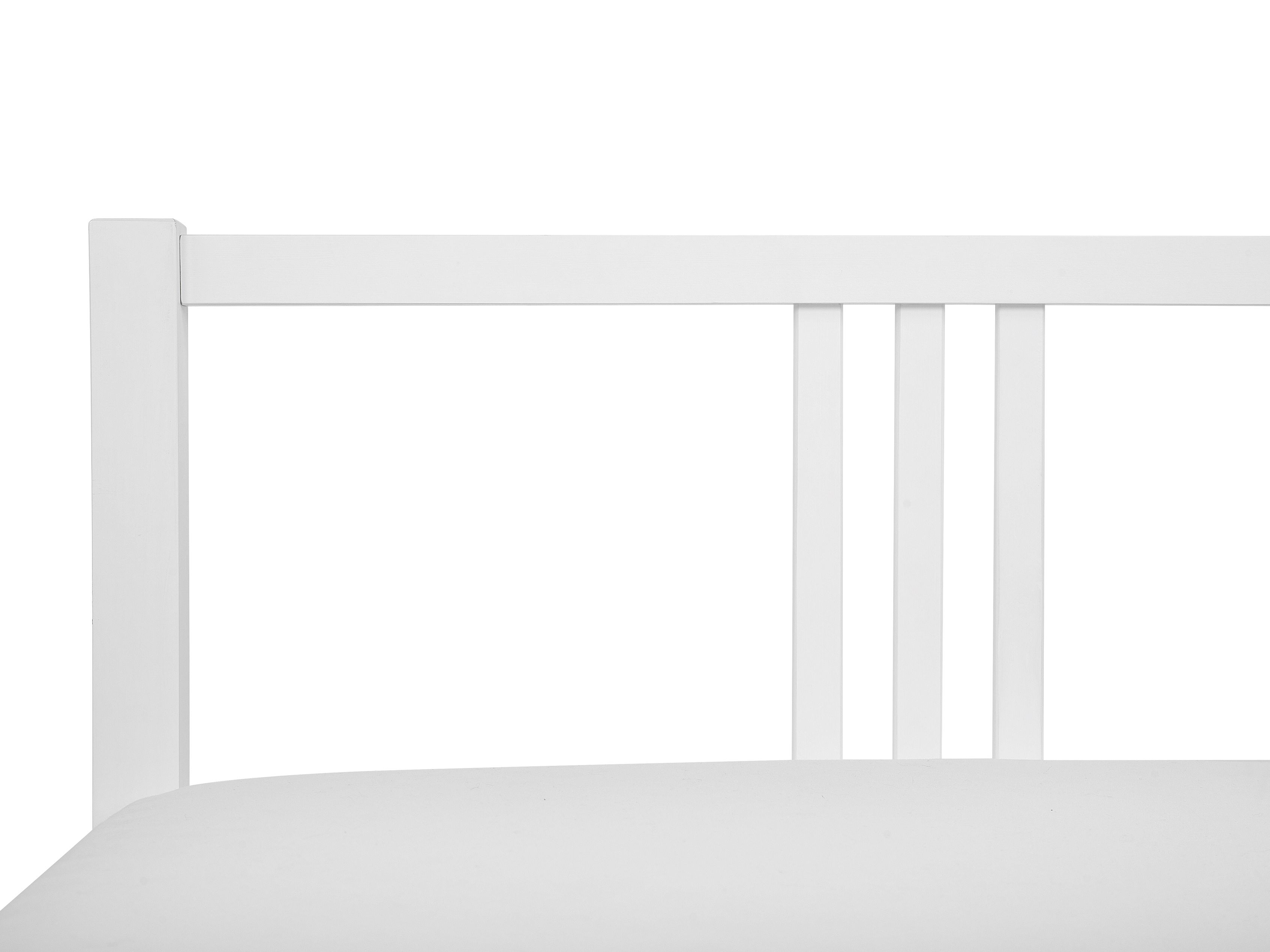 Wooden EU King Size Bed White VANNES | Beliani.co.uk