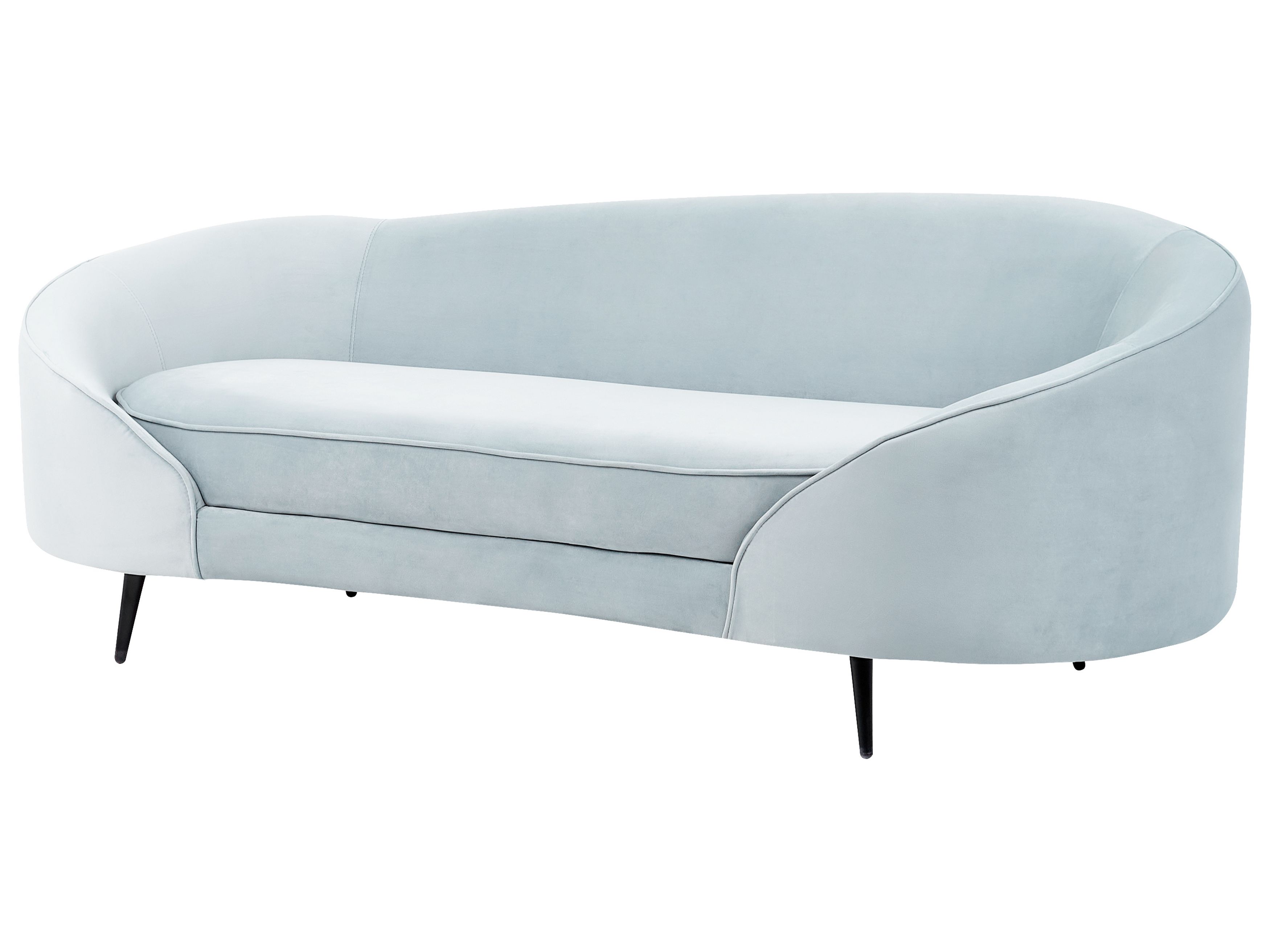 Velvet Sofa Light Blue SAVAR | Beliani.co.uk