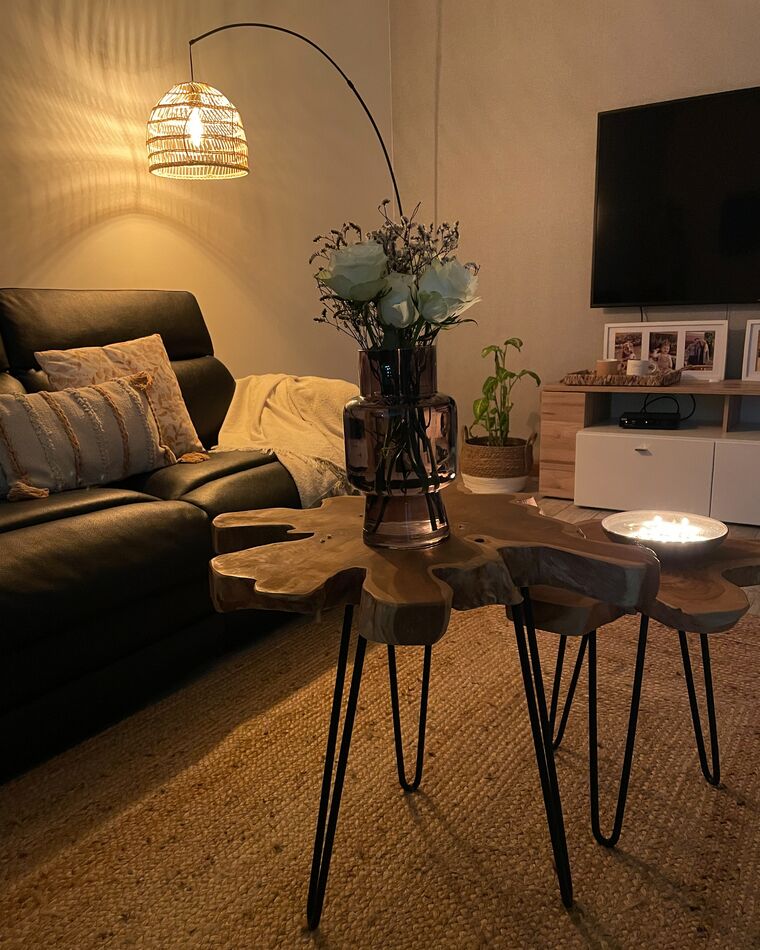 Blumenvase Glas grau / gold 26 cm MEGALO | Beliani.at