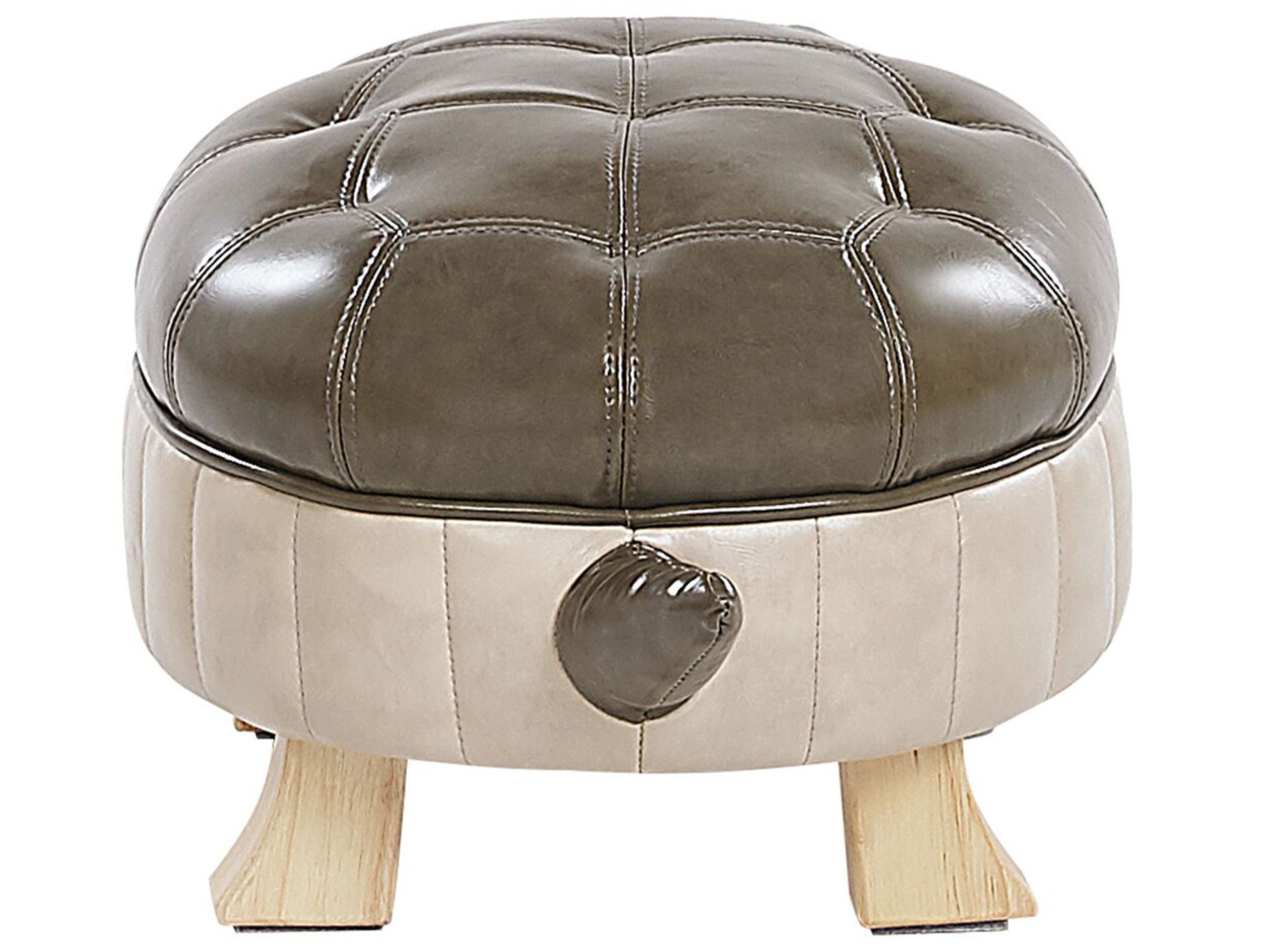 Faux Leather Animal Stool Green TURTLE | Beliani.co.uk