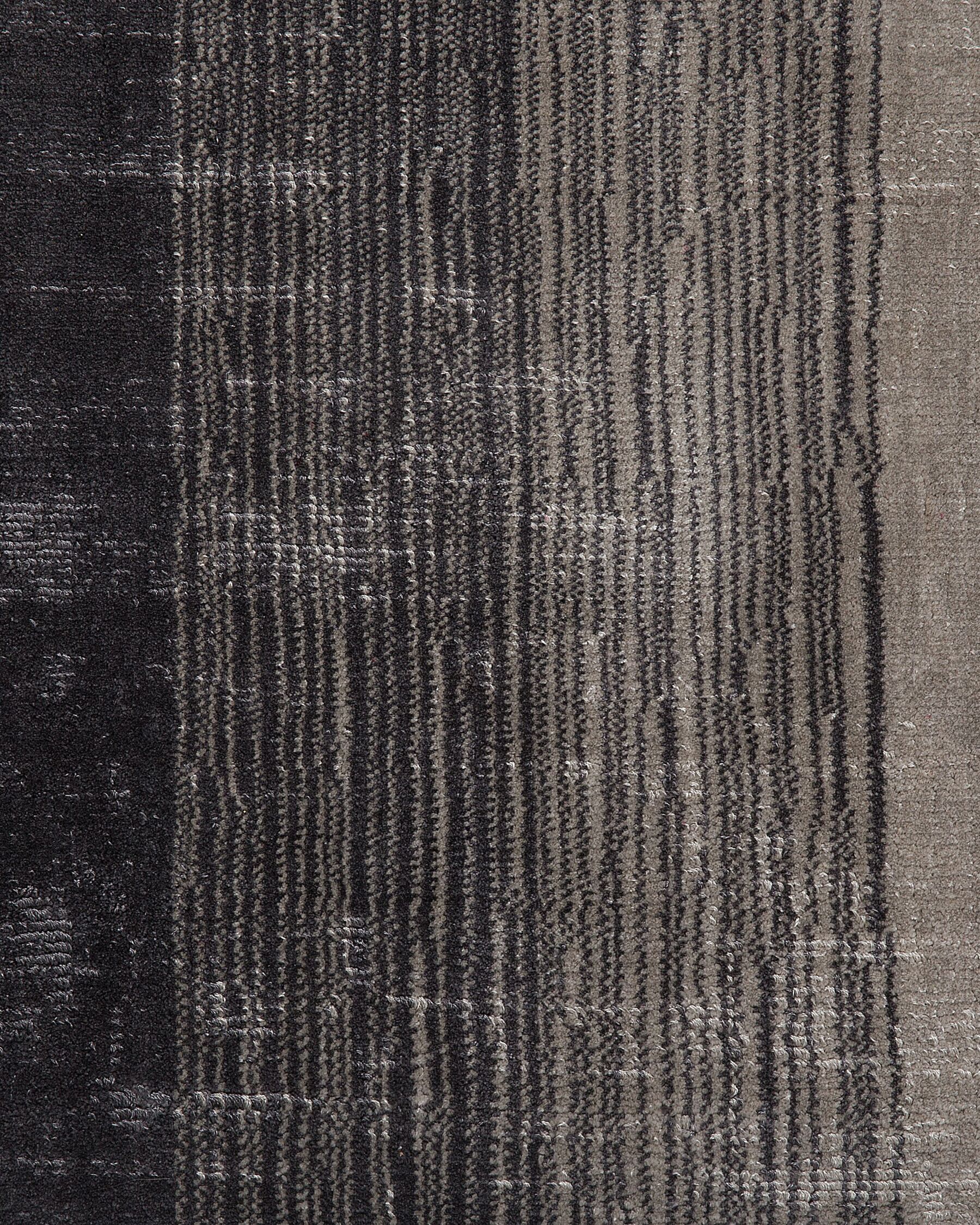 Viscose Rug 200 x 200 cm Grey and Black ERCIS | Beliani.co.uk