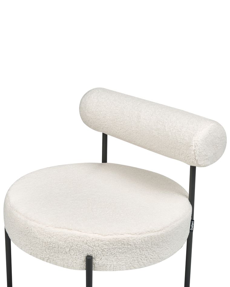 Boucle Accent Chair White ALPHA | Beliani.co.uk