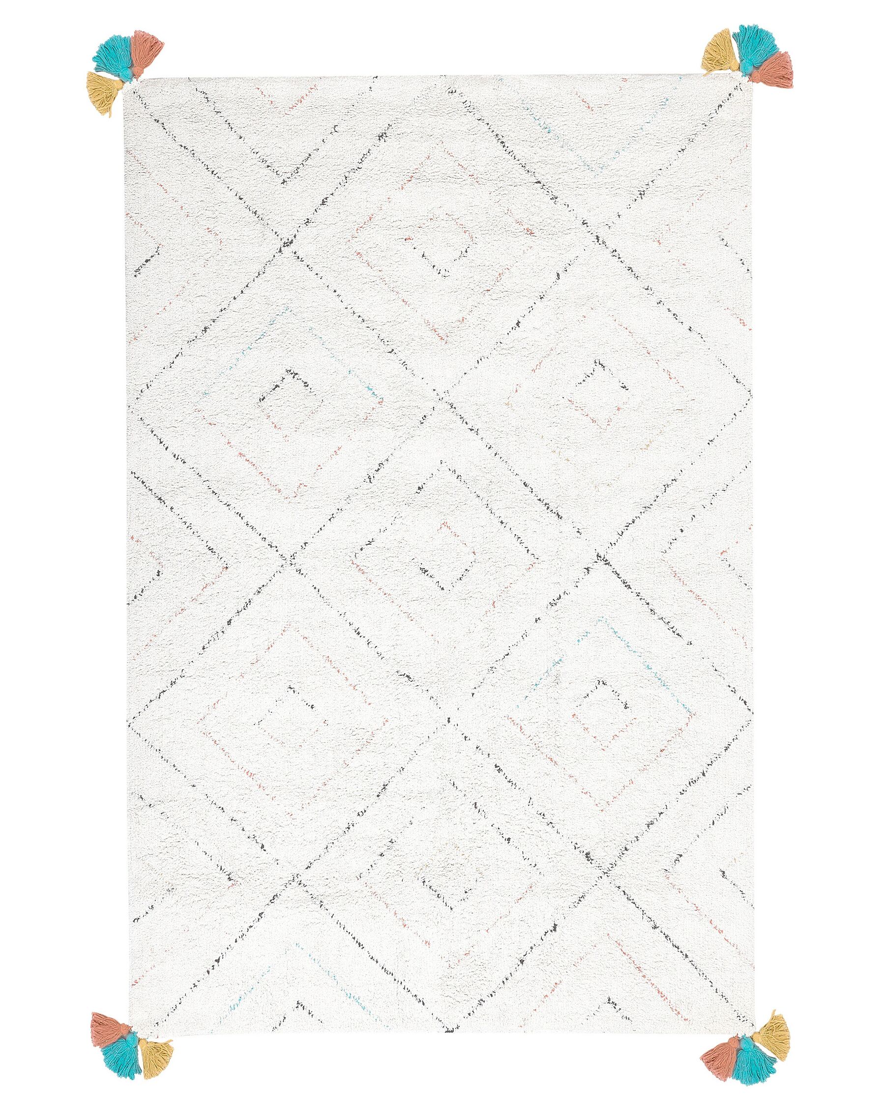 Teppich Wei 140 X 200 Cm Shaggy KARTAL Beliani de Teppich Wei 140 X 200 Cm Shaggy KARTAL Beliani de