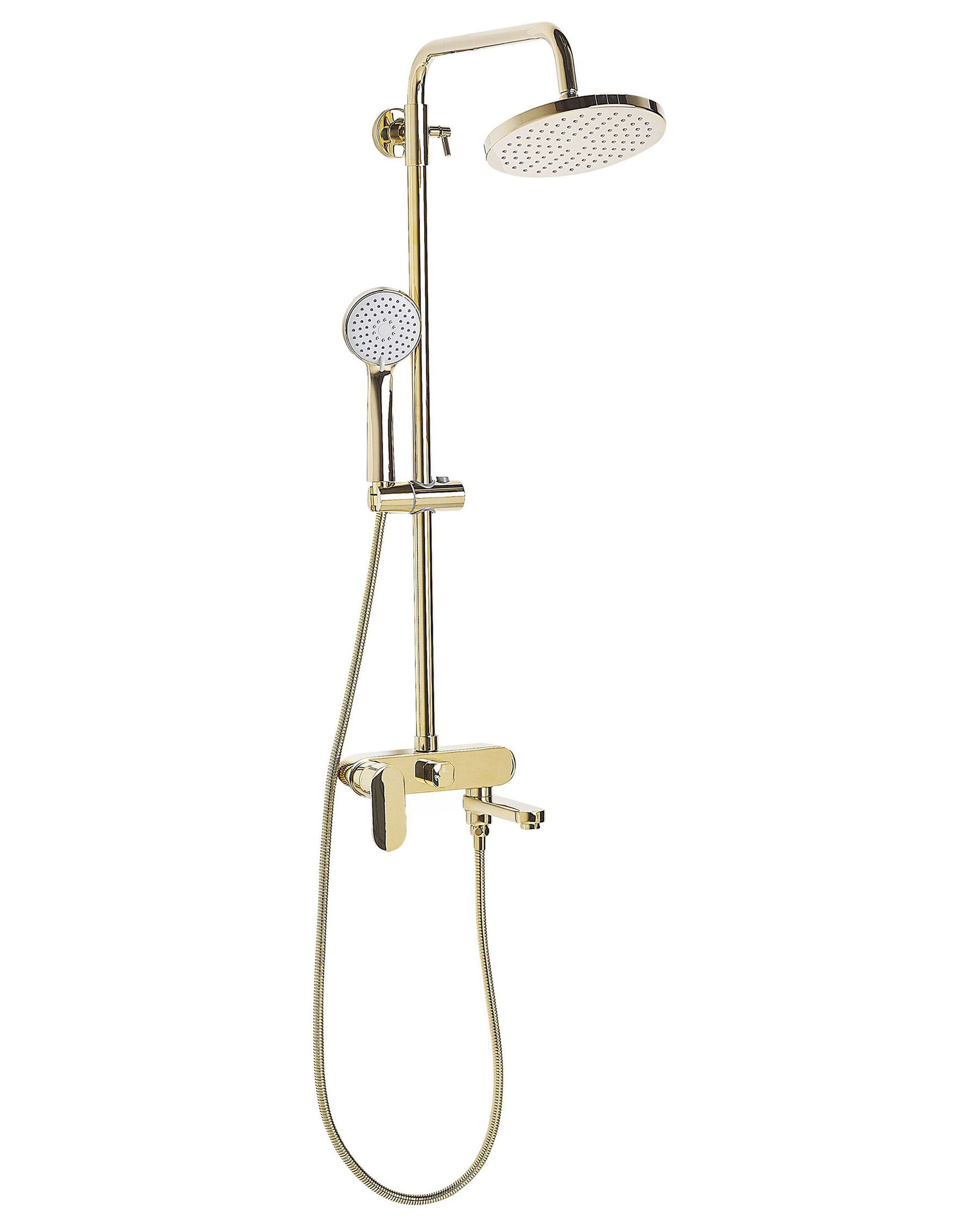 Mixer Shower Set Gold GURARA | Beliani.co.uk