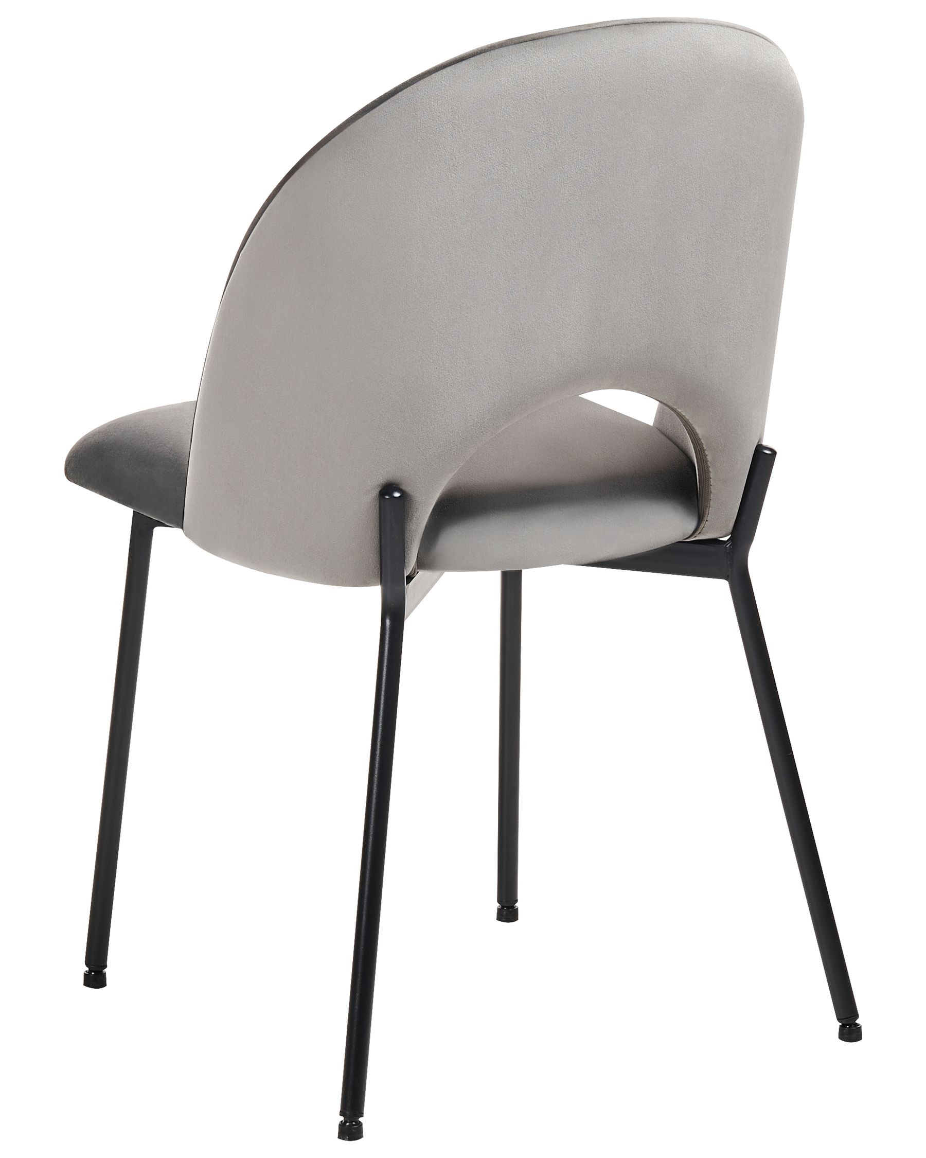 Set of 2 Velvet Dining Chairs Grey COVELO | Beliani.co.uk