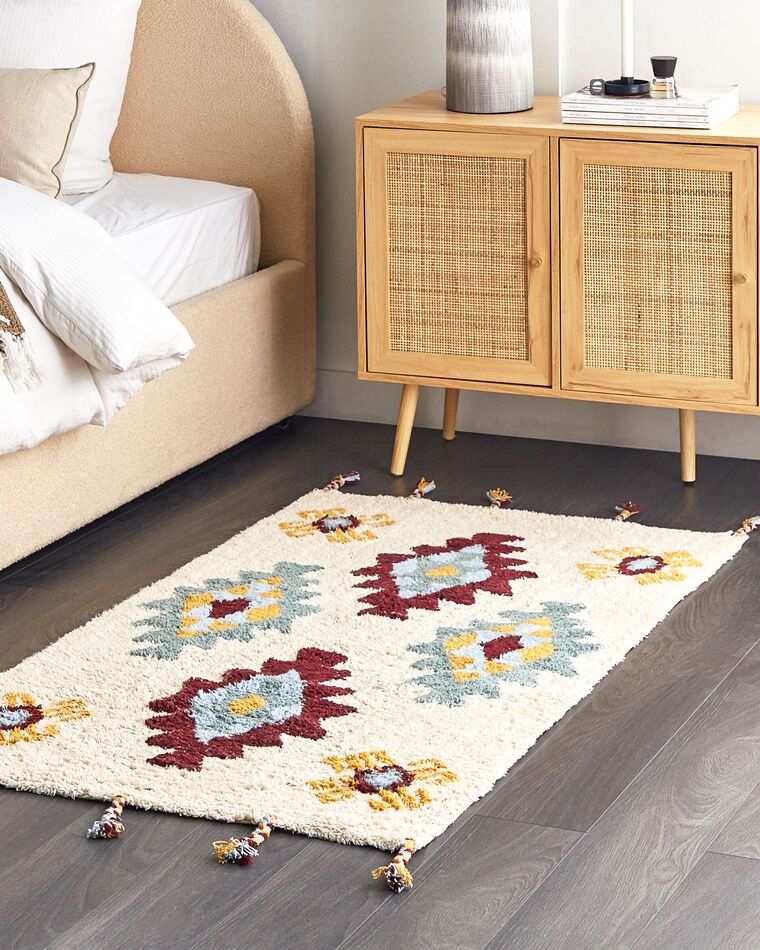Cotton Area Rug 80 x 150 cm Multicolour DUZCE | Beliani.co.uk