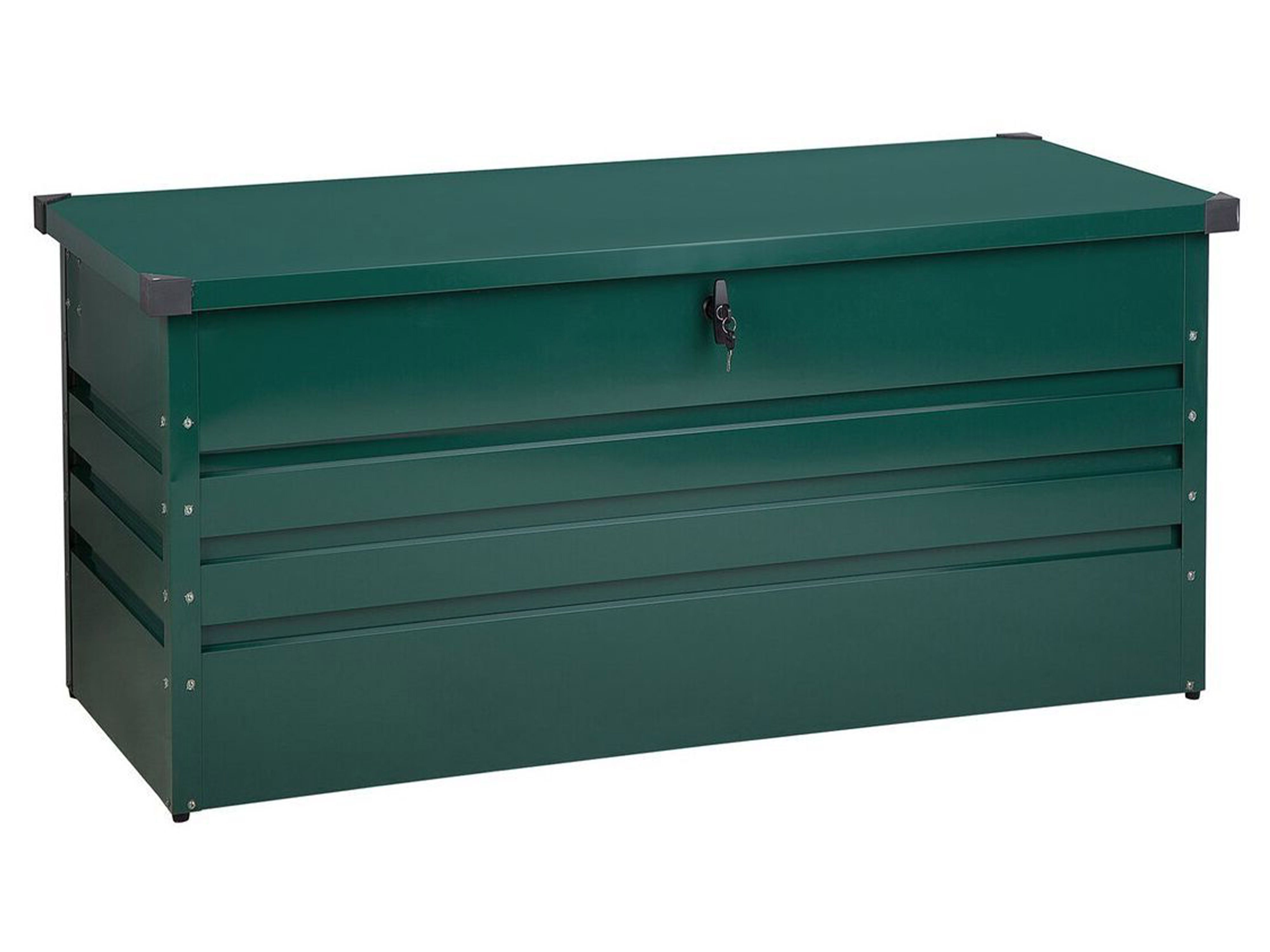 Garden Storage Box 132 x 62 cm Green CEBROSA | Beliani.co.uk
