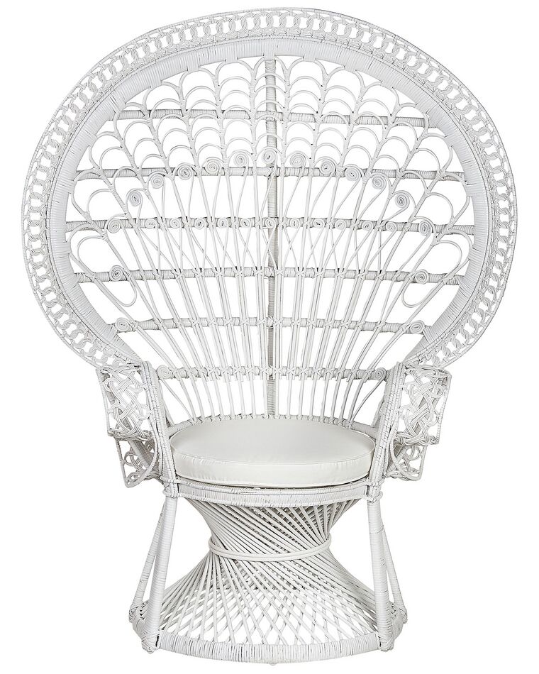 Fauteuil en rotin blanc EMMANUELLE | Beliani.fr