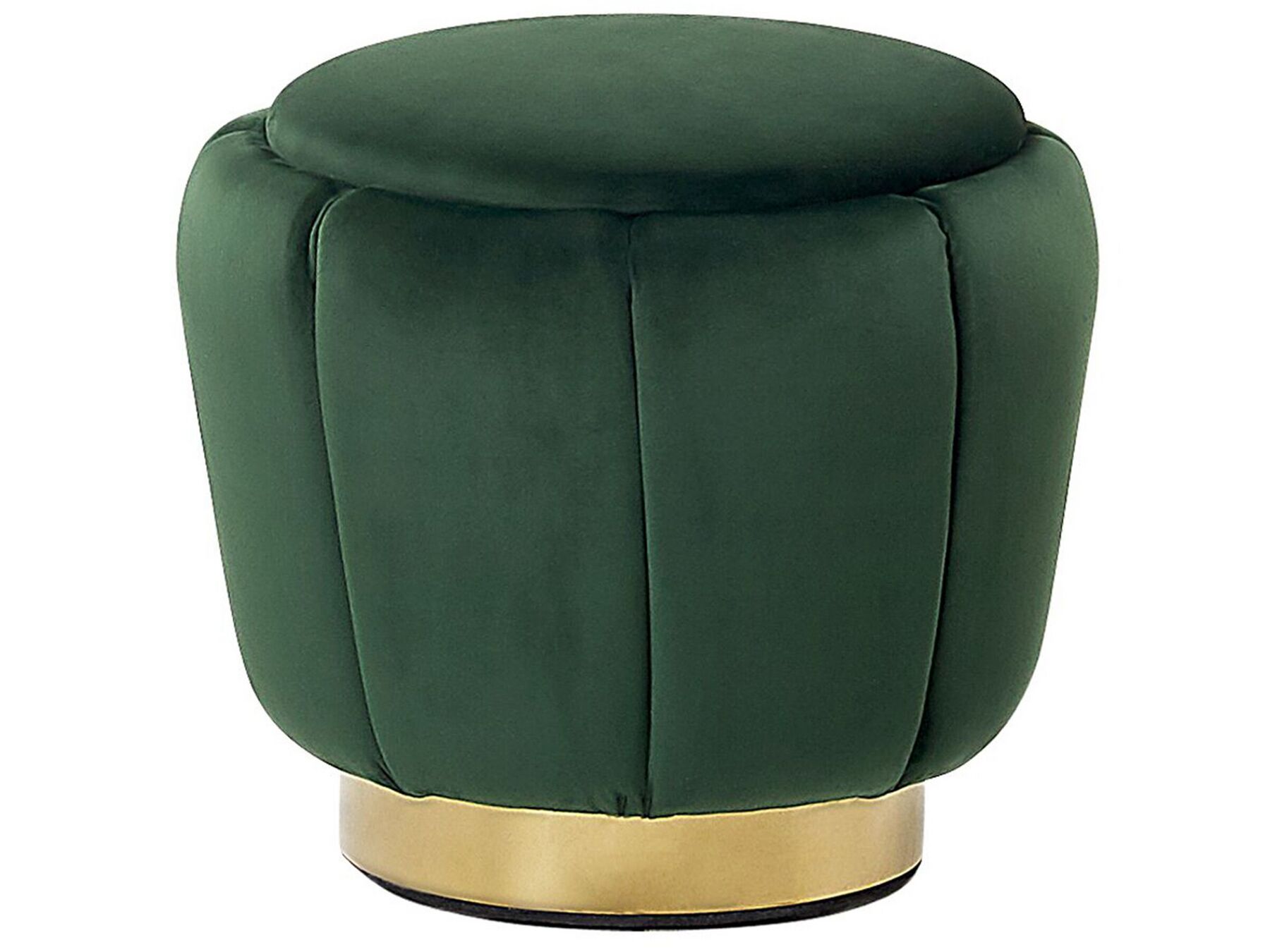 Velvet Pouffe Green IRVING | Beliani.co.uk