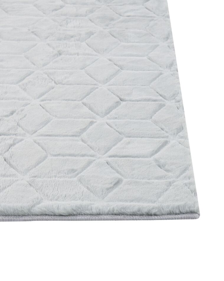 Faux Rabbit Fur Rug 160 x 230 cm Mint Grey THATTA | Beliani.co.uk