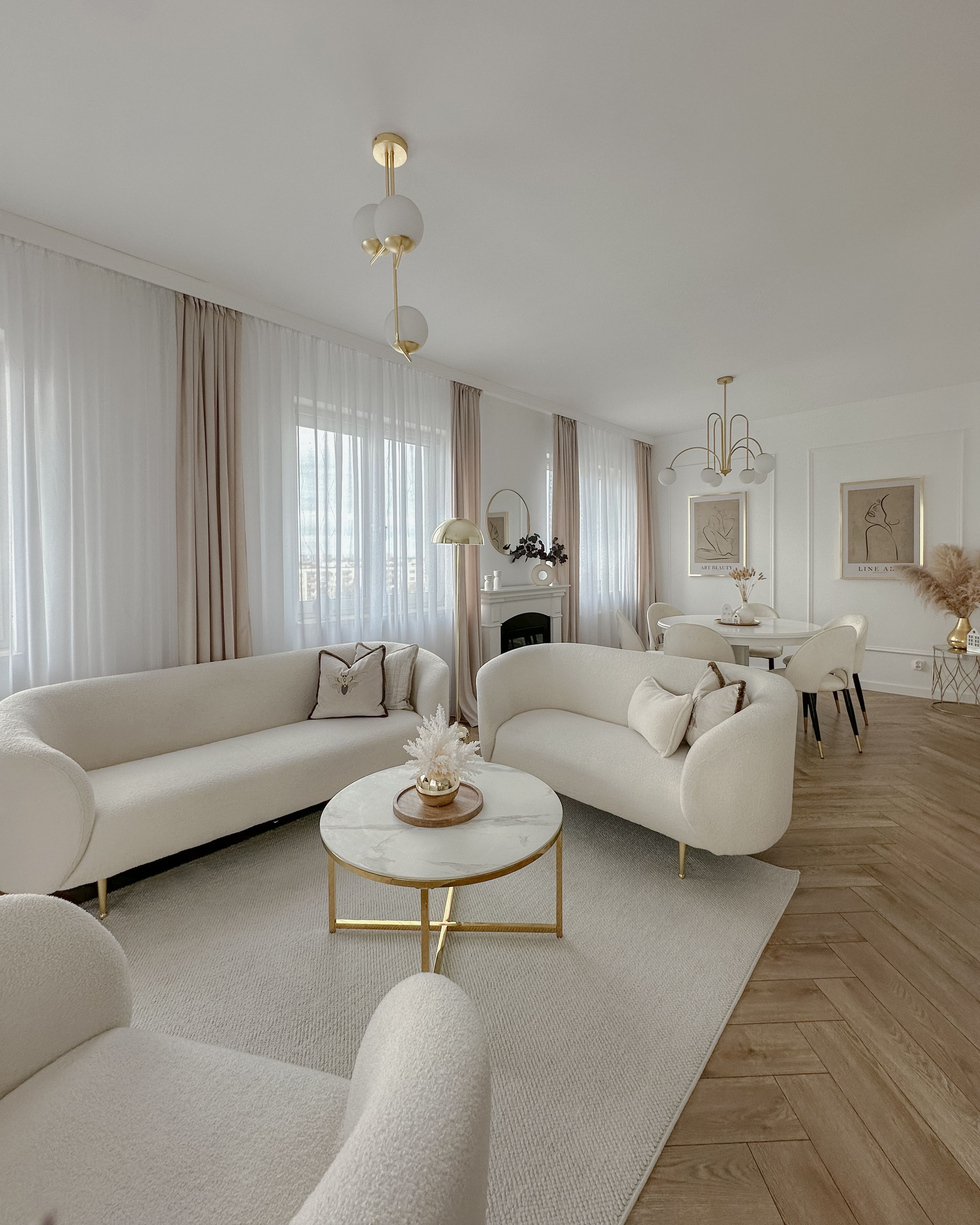 2 Seater Boucle Sofa White LOEN | Beliani.co.uk