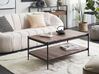 Coffee Table Dark Wood with Black AVOCA | Beliani.co.uk