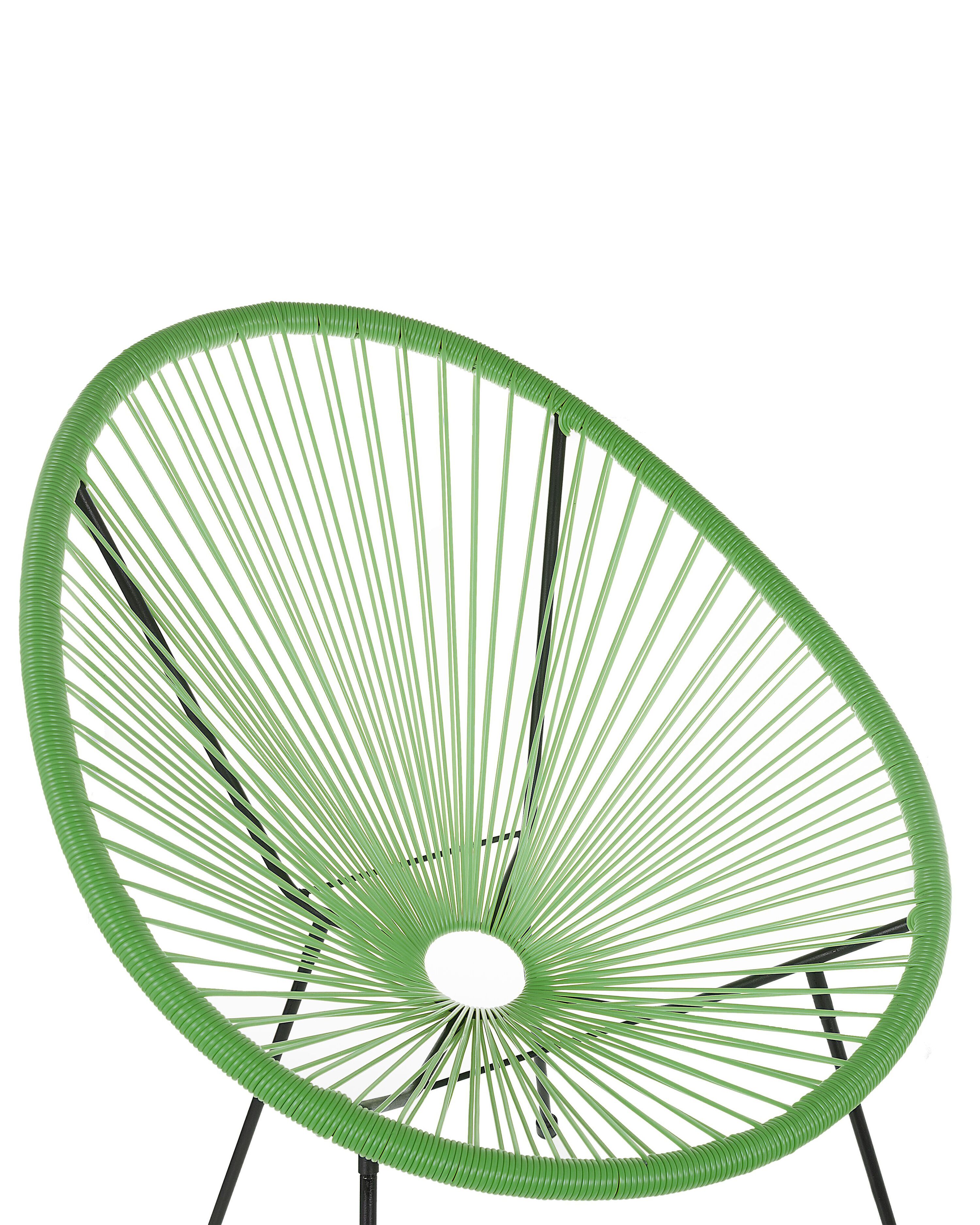 PE Rattan Accent Chair Green ACAPULCO II | Beliani.co.uk