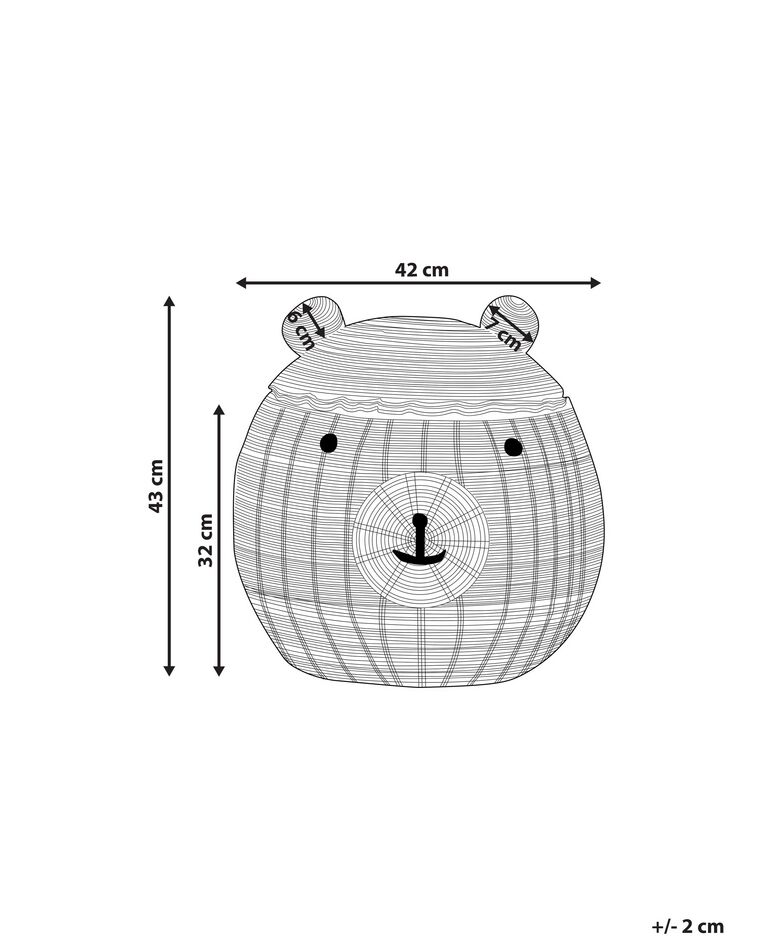 Rattan Bear Basket Natural HIMBA | Beliani.co.uk