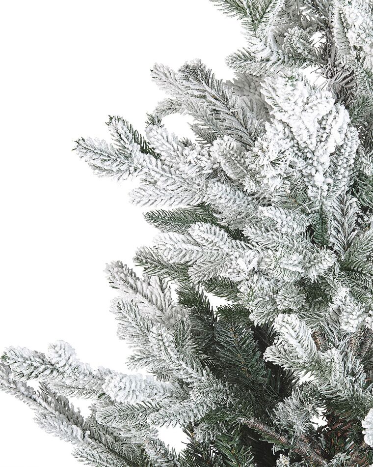 Snowy Christmas Tree 210 cm White BRISCO | Beliani.co.uk