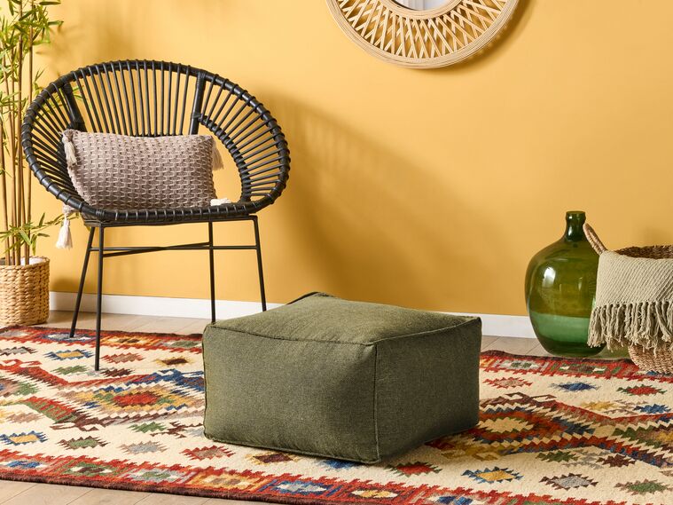 Puf verde oliva 50 x 30 cm MUKKI | Beliani.es