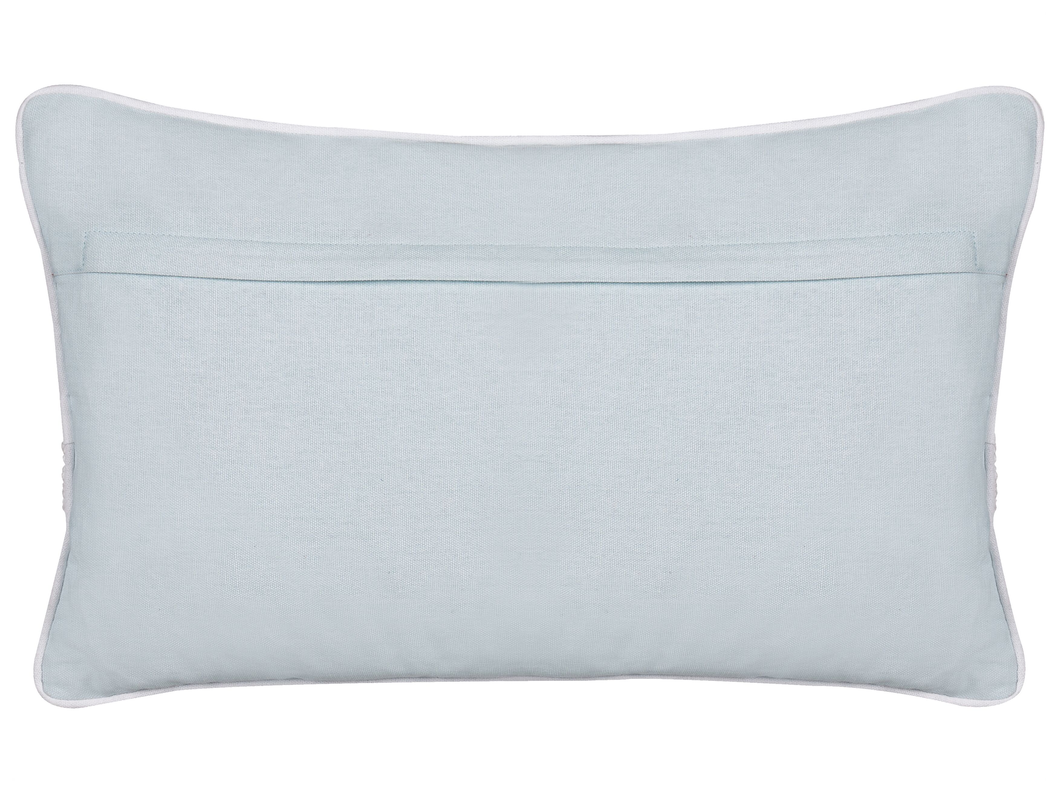 Sett med 2 puter bomull Broderte hjerter Grå 30 x 50 cm GAZANIA ...