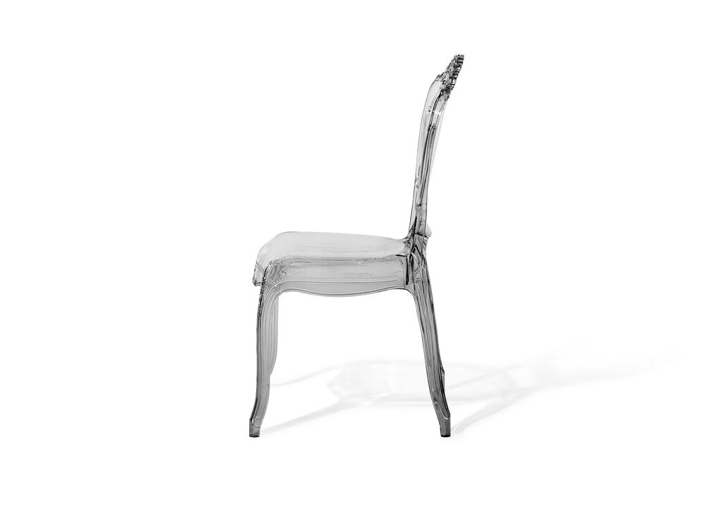 Set of 2 Accent Chairs Acrylic Transparent Black VERMONT | Beliani.co.uk