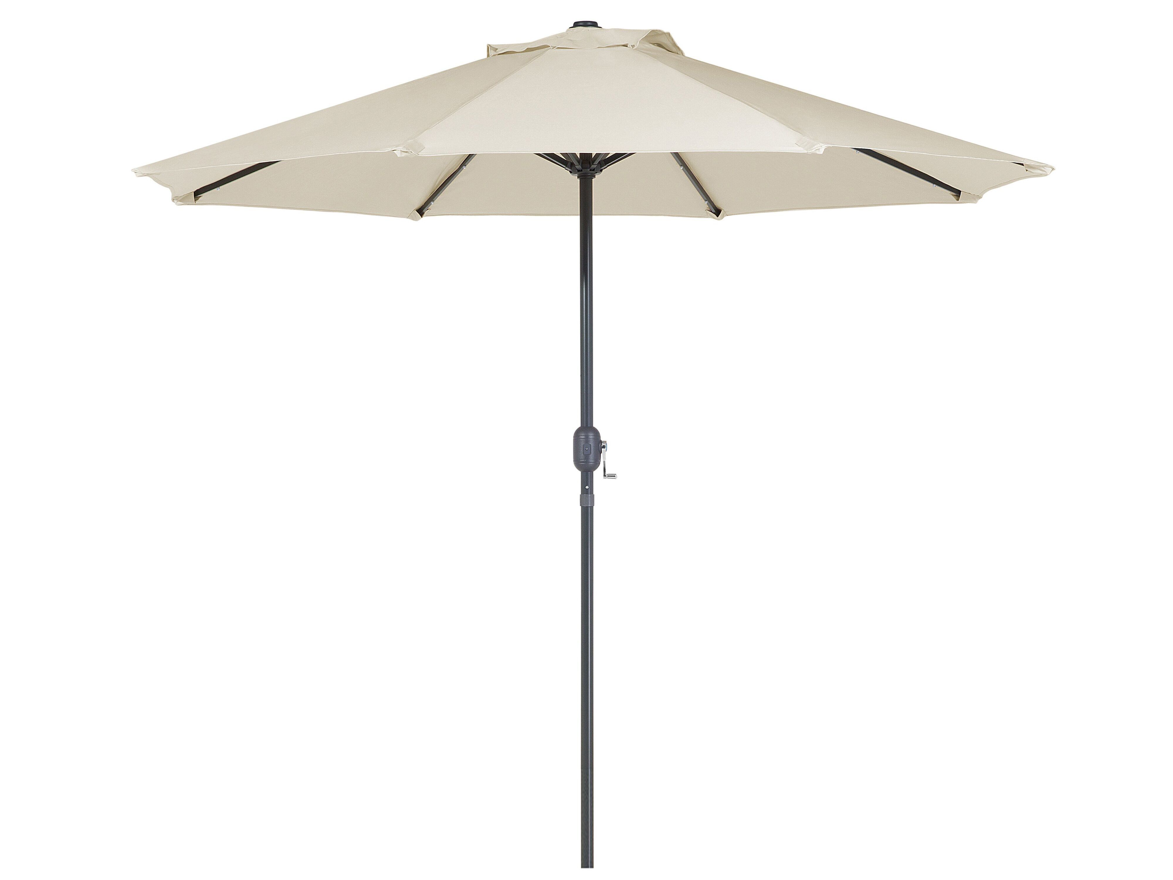 Ensemble de repas de jardin marron 4 places avec parasol et coussins ...