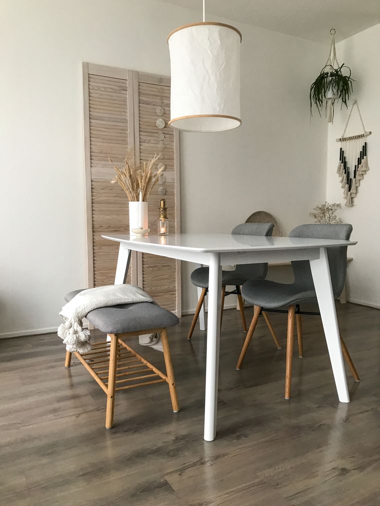 Extending Dining Table 120/160 x 80 cm White SANFORD | Beliani.co.uk