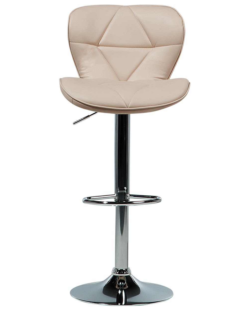 Set of 2 Faux Leather Swivel Bar Stool Beige VALETTA | Beliani.co.uk