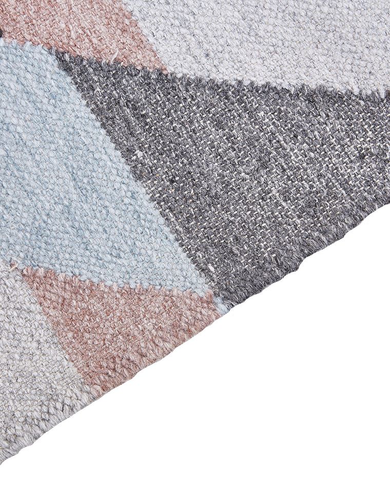 Teppich Jute mehrfarbig 160 x 230 cm geometrisches Muster Kurzflor ...