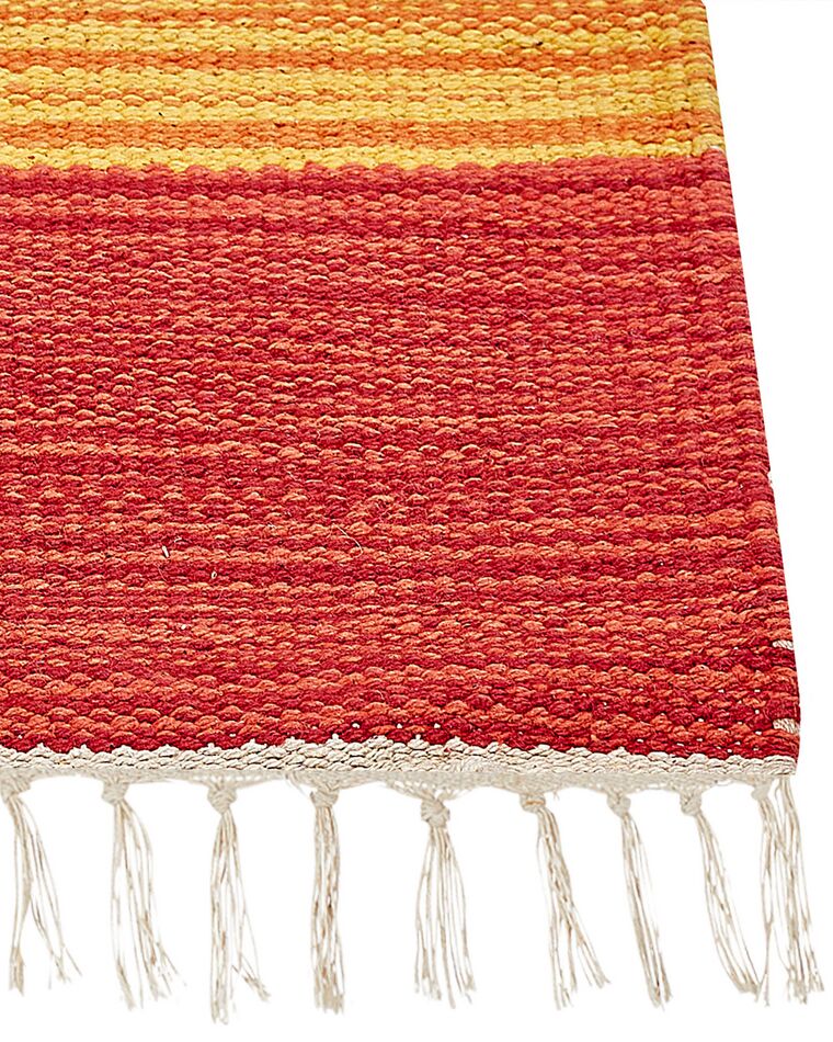 Dywan bawełniany kilim 80 x 300 cm wielokolorowy KAMARIS | Beliani.pl