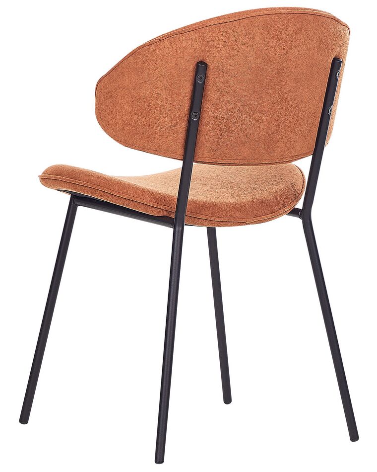 Sett med 2 spisestoler stoff oransje KIANA | Beliani.no