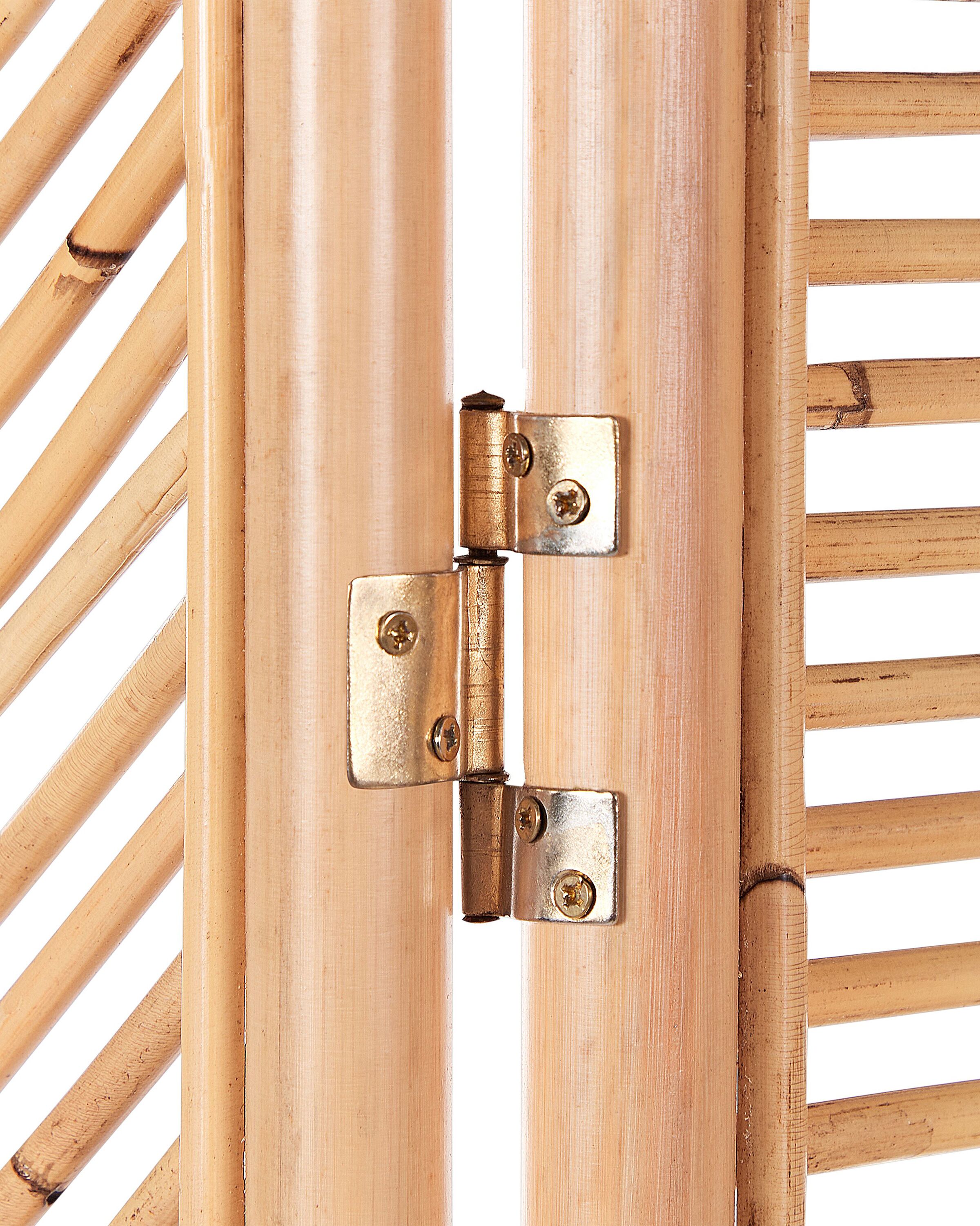 Folding Rattan 3 Panel Room Divider 117 x 180 cm Natural LAMEZIA ...