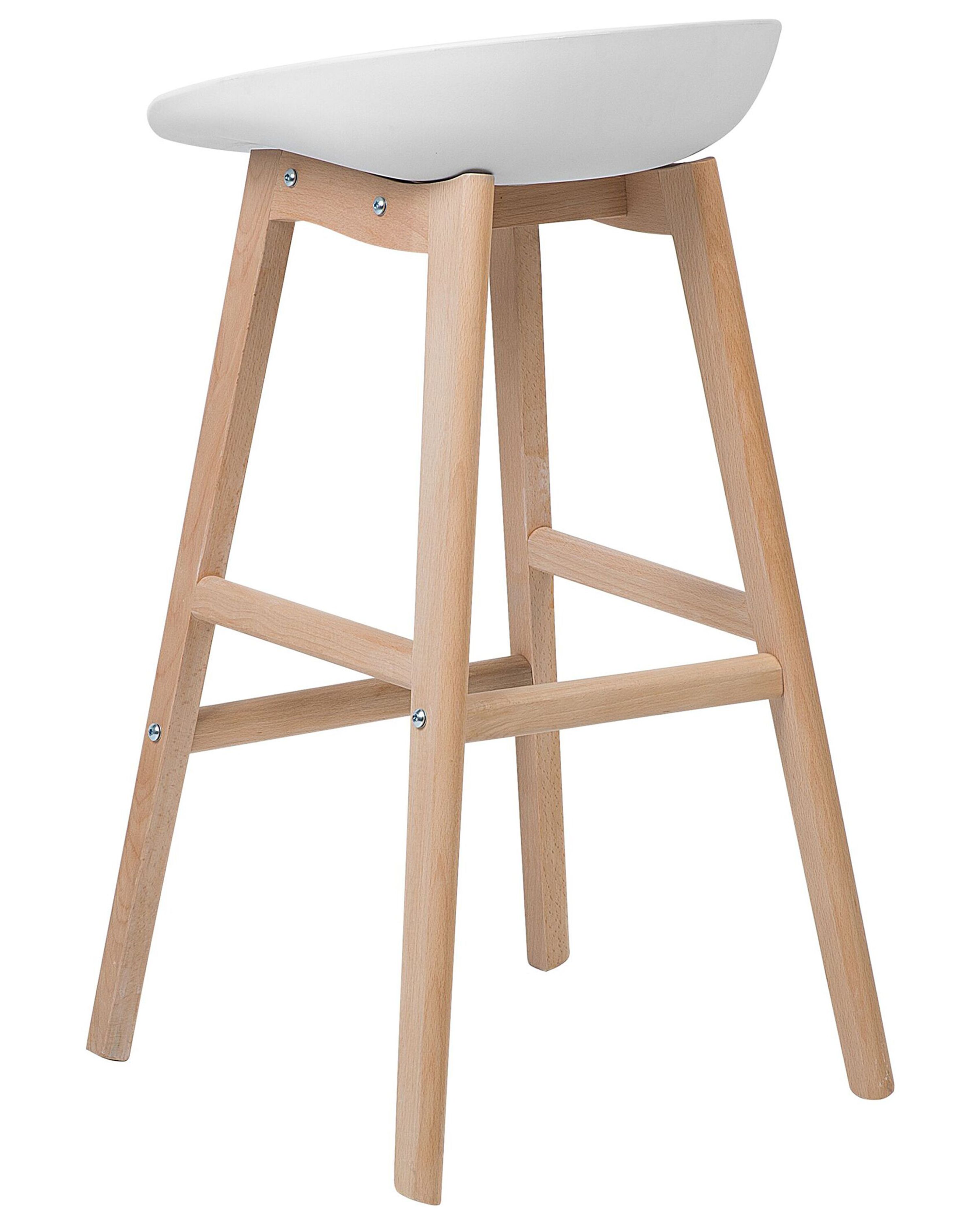 Barkruk set van 2 kunststof wit MICCO | Gratis Levering